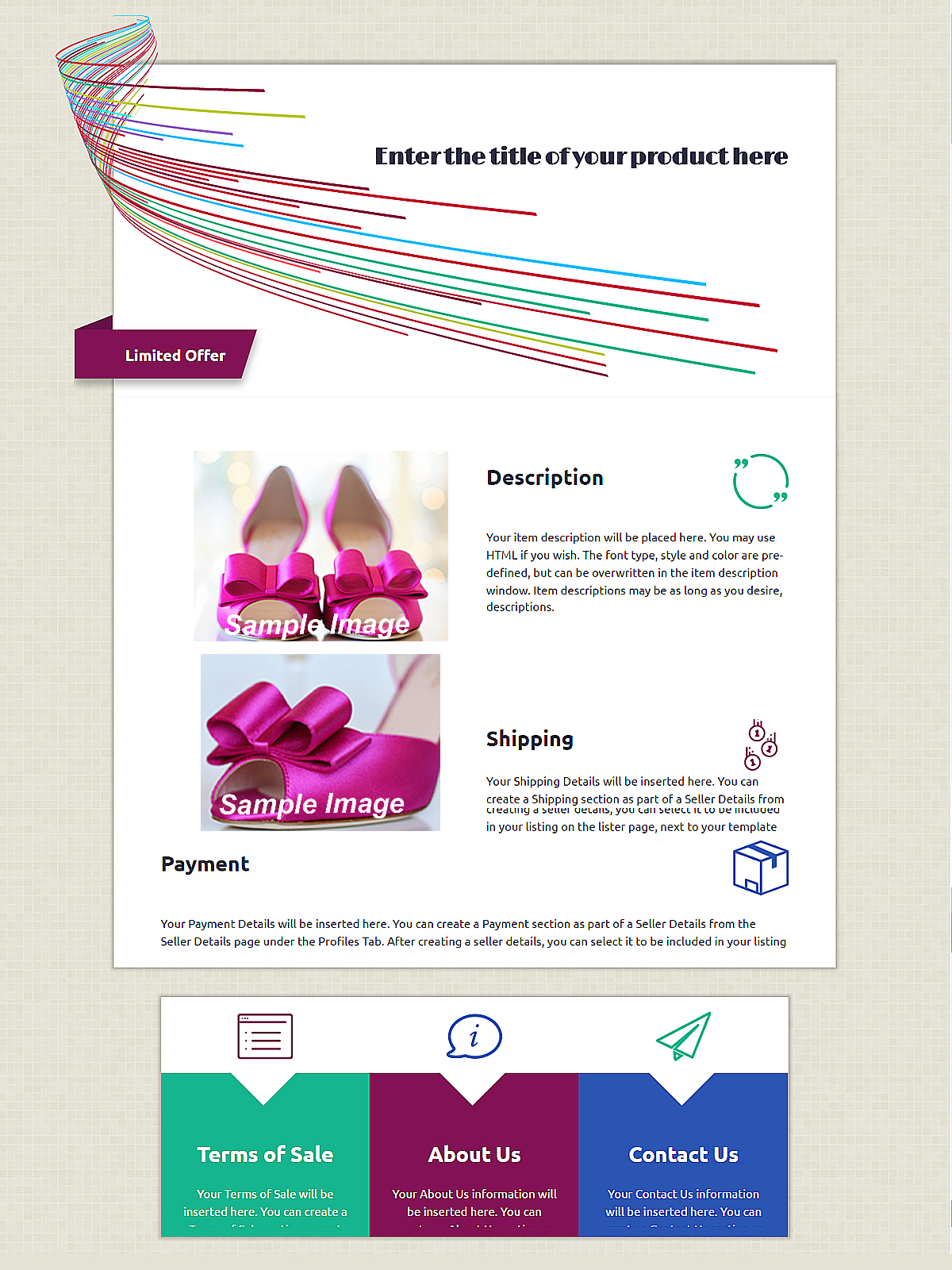 EBay Templates Vendio s EBay Templates Listing Templates
